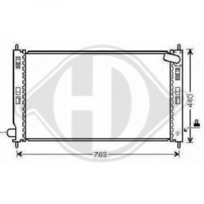 1350A297,MITSUBISHI 1350A297 Radiator, engine cooling for MITSUBISHI