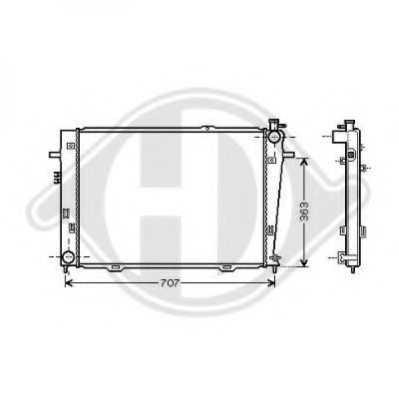 253102E501,HYUNDAI 25310-2E501 Radiator, engine cooling for HYUNDAI