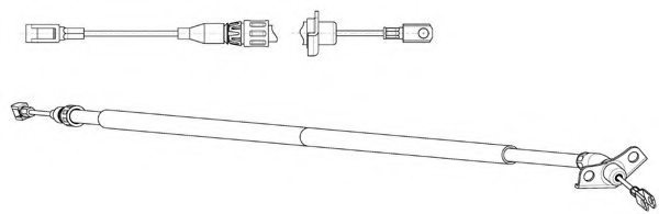 2D0609721,VW 2D0.609.721 Cable, parking brake for VW