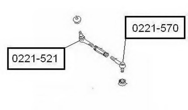 4852061G25,NISSA 48520-61G25 Tie Rod End for NISSA