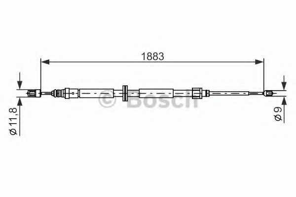 364000001R,RENAU 364000001R Cable, parking brake for RENAU