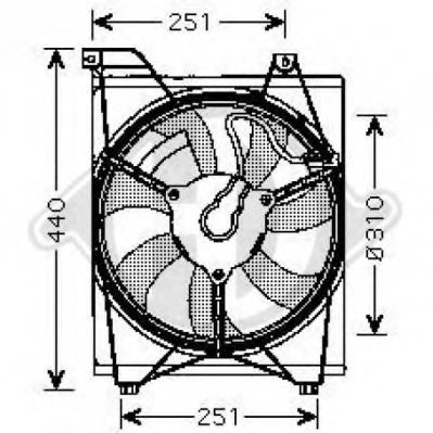 977301G000,KIA 977301G000 Fan, radiator for KIA
