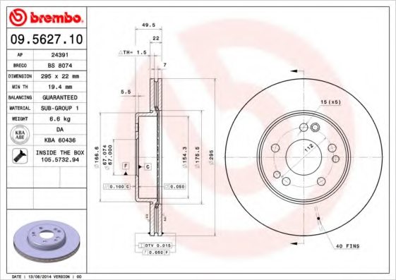 1244211512,MERCE 124 421 15 12 Brake Disc for MERCE