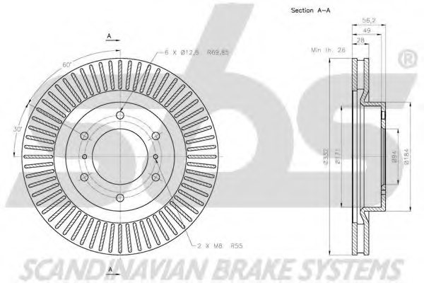 4615A038,MITSUBISHI 4615-A038 Brake Disc for MITSUBISHI