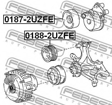 166030W030,TOYOTA 166030W030 Idler Pulley for TOYOTA