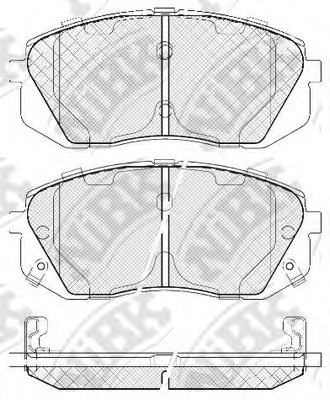 581012SA70,KIA 58101-2SA70 Brake Pad Set, disc brake for KIA