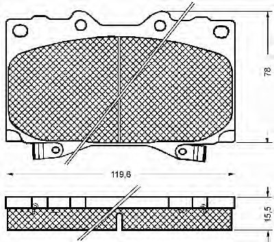 0446560250,TOYOT 04465-60250 Brake Pad Set, disc brake for TOYOT