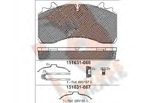3057008400,SAF 3057008400 Brake Pad Set, disc brake for SAF
