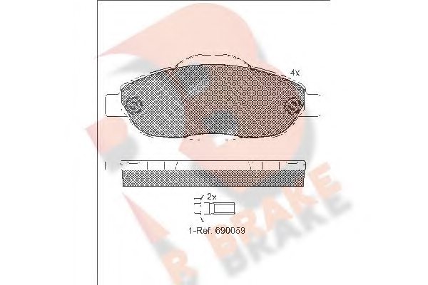 1613259380,PEUGE 16 132 593 80 Brake Pad Set, disc brake for PEUGE