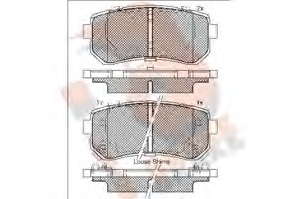 D13988506,FMSI D1398-8506 Brake Pad Set, disc brake for FMSI