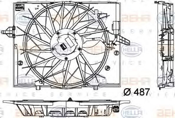 17427543282,BMW 17427543282 Fan, radiator for BMW