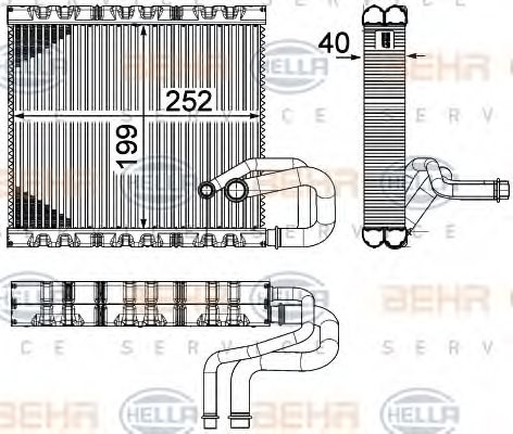 A0028303758,MERCEDES-BENZ A 002 830 37 58 Evaporator, air conditioning ...