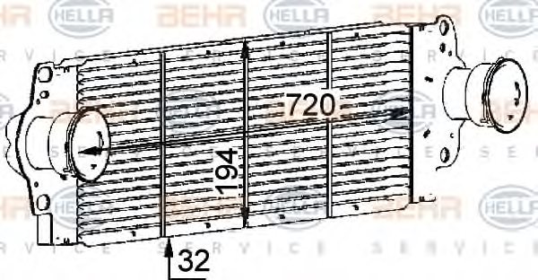 7H0145804B,VW 7H0 145 804 B Intercooler, charger for VW