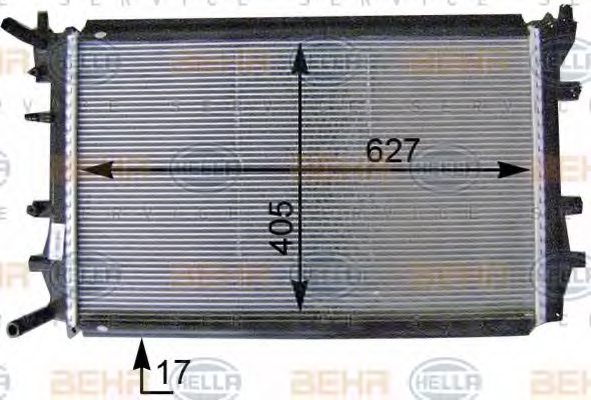 180121251C,VW 180 121 251 C Radiator, engine cooling for VW