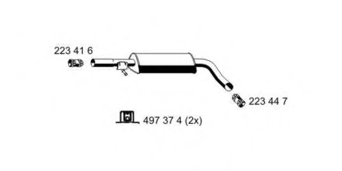 1J0253209N,VW 1J0253209N Middle Silencer for VW