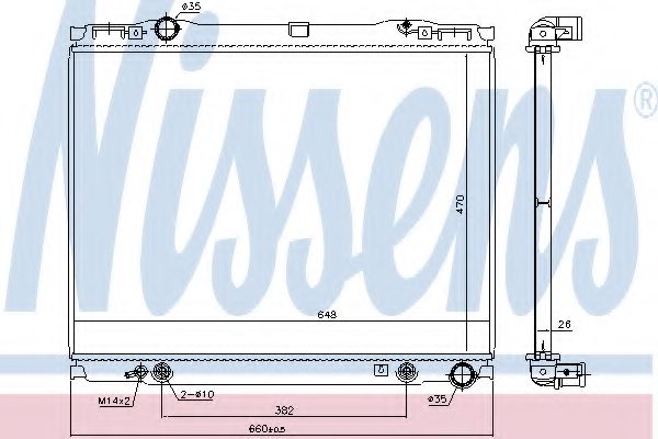 253103E050,KIA 253103E050 Radiator, engine cooling for KIA