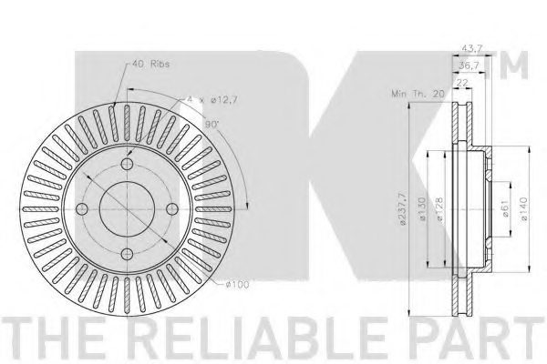 40206AX000,NISSA 40206-AX000 Brake Disc for NISSA