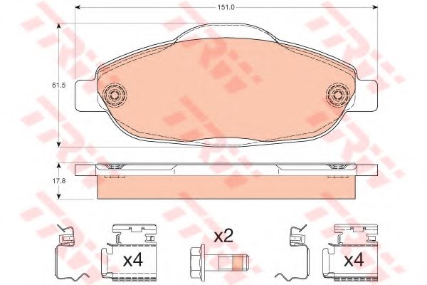 1613259380,PEUGE 16 132 593 80 Brake Pad Set, disc brake for PEUGE