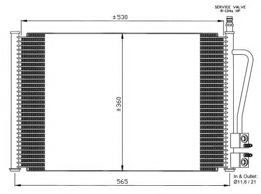 1384859,FORD 1384859 Condenser, air conditioning for FORD