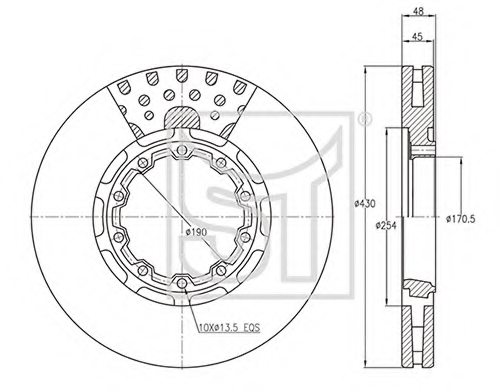4079001300,SAF 4079001300 Brake Disc for SAF