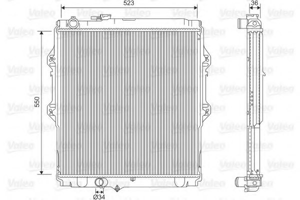 164005B610,TOYOT 164005B610 Radiator, engine cooling for TOYOT
