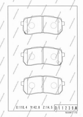 583024HA50,HYUNDAI 58302-4HA50 Brake Pad Set, disc brake for HYUNDAI