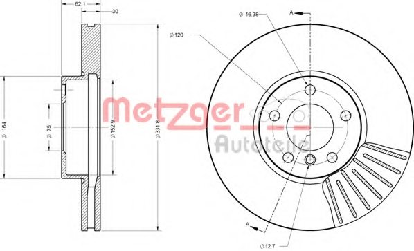 34116793245,BMW 34 11 6 793 245 Brake Disc for BMW
