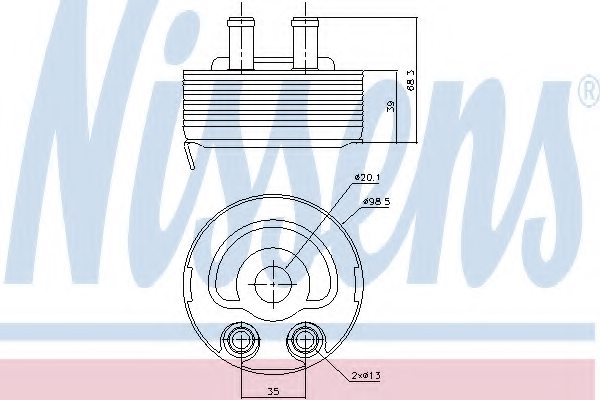 213055M301,NISSAN 213055M301 Oil Cooler, engine oil for NISSAN