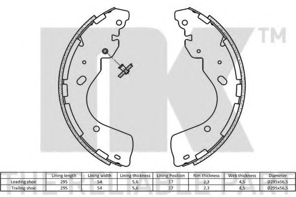 44060EB327,NISSA 44060-EB327 Brake Shoe Set for NISSA