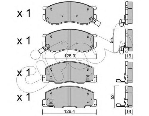 0446528340,TOYOT 04465-28340 Brake Pad Set, disc brake for TOYOT