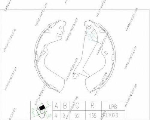 583054AA00,HYUNDAI 58305-4AA00 Brake Shoe Set for HYUNDAI