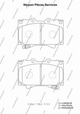 0446560340,TOYOT 04465-60340 Brake Pad Set, disc brake for TOYOT