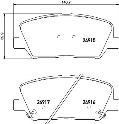 581012TA20,KIA 58101-2TA20 Brake Pad Set, disc brake for KIA
