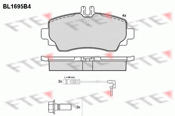 1684200720,MERCEDES-BENZ 168 420 07 20 Brake Pad Set, disc brake for ...