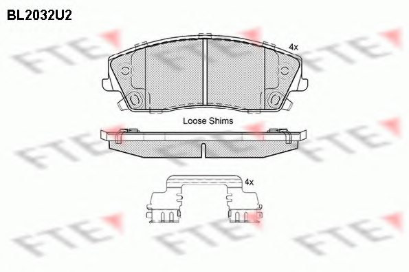05142555AA,DODGE 05142555AA Brake Pad Set, disc brake for DODGE